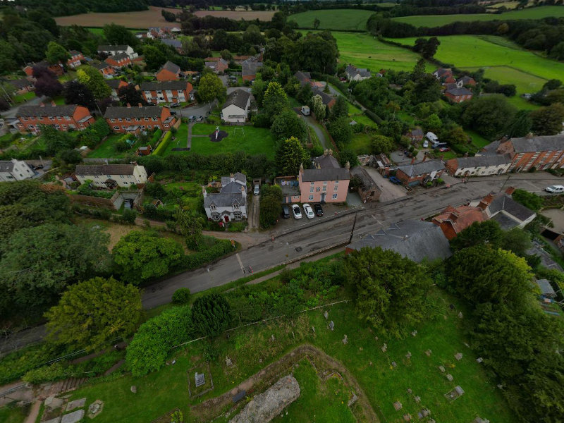 Ruyton XI Towns, from the Castle Mound on Momento360